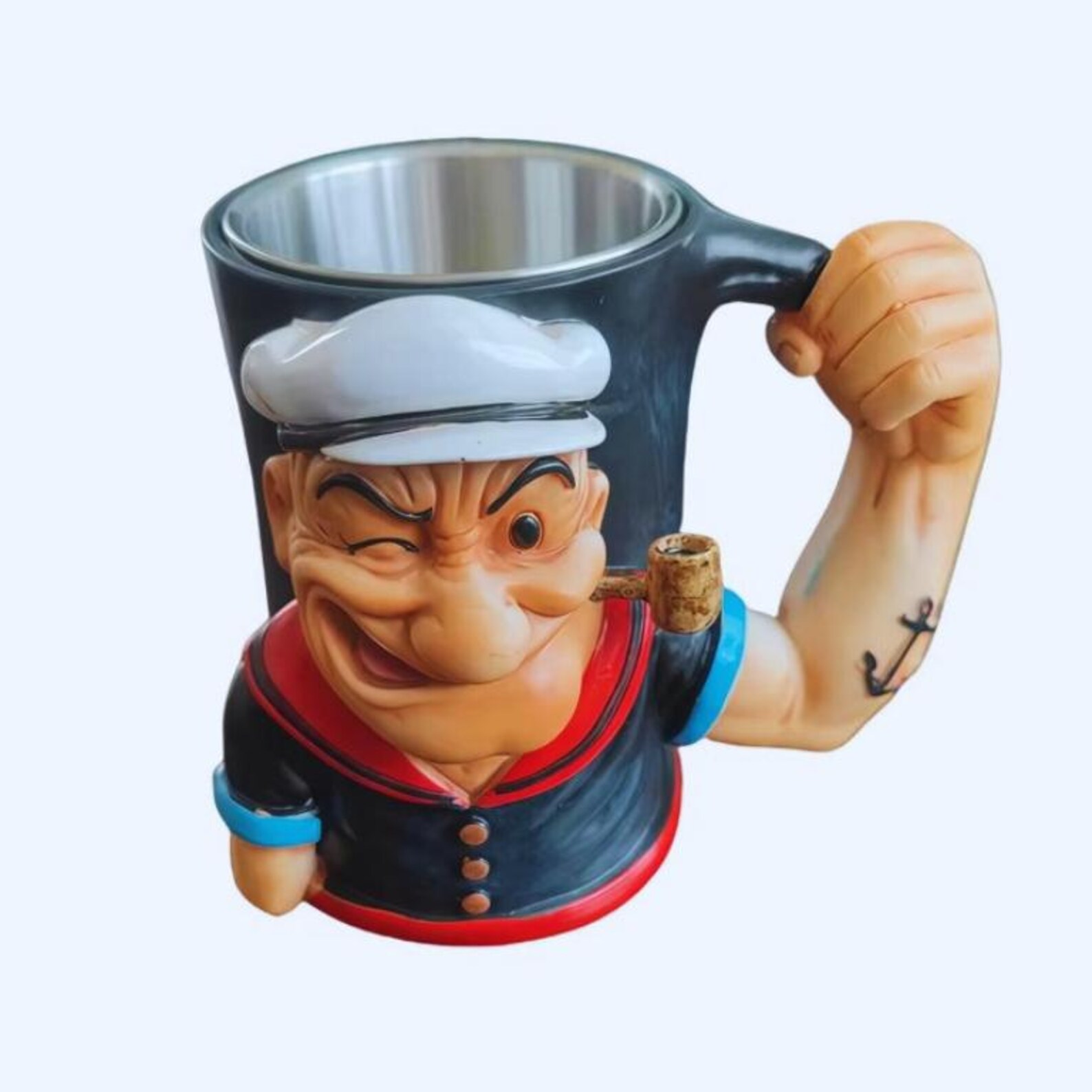 3D Popeye Power Coffee Mug, Resin Cartoon Drinkware - Etsy