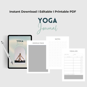 Yoga Journal Printable | Digital Mindfulness Planner | Reflection Pages ...