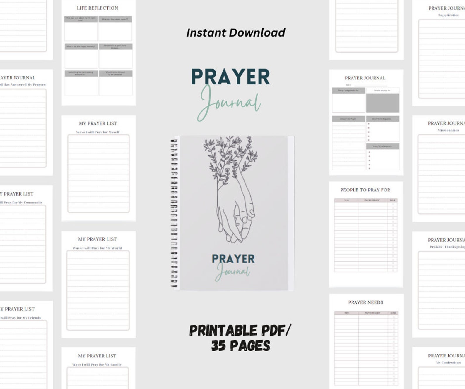 Prayer Journal Printable, Prayer Planner Printable, Bible Study Planner ...