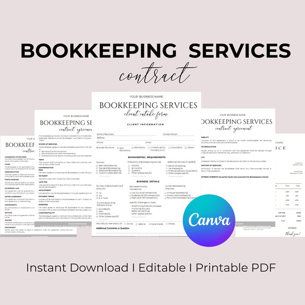 Bookkeeping Contract - Etsy