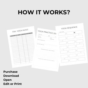 Yoga Journal Printable | Digital Mindfulness Planner | Reflection Pages ...