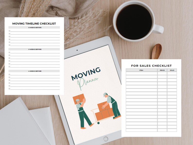 Moving Checklist Printable Moving Planner Relocation Planner Moving ...