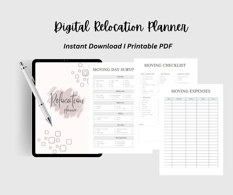 Relocation Planner Printable and Editable Canva Templates Moving ...