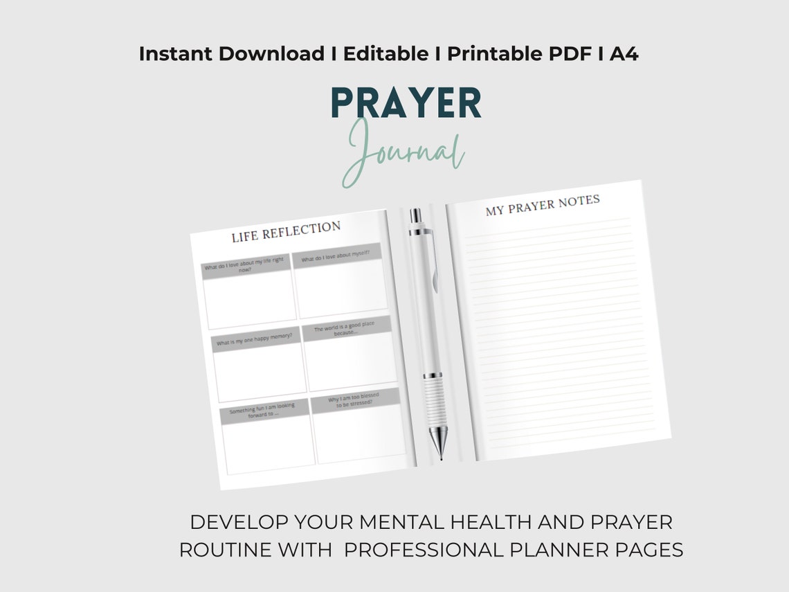 Prayer Journal Printable Prayer Planner Printable Bible Study Planner ...