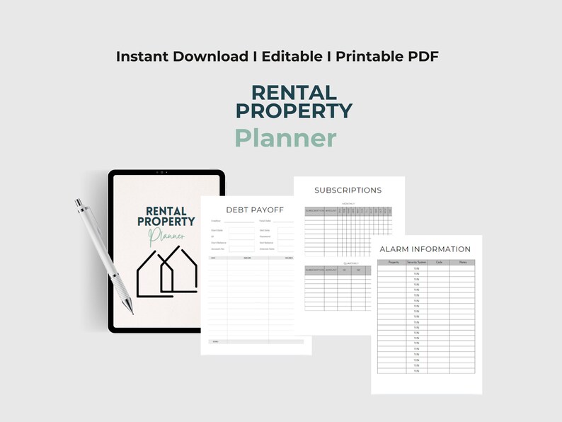 Ultimate Rental Property Planner | Track Income and Expenses, Manage ...