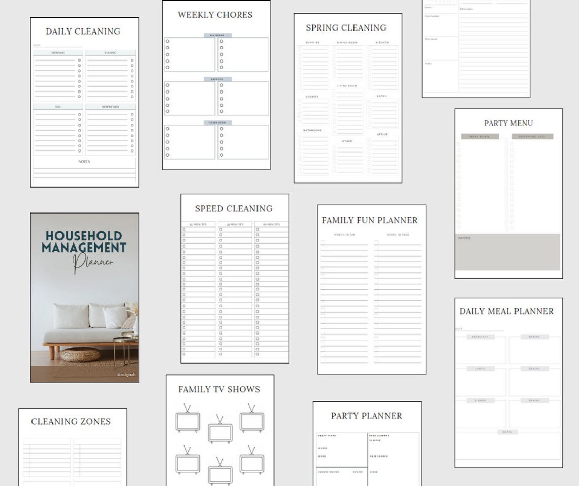Household Planner Printable Household Management Binder Household ...