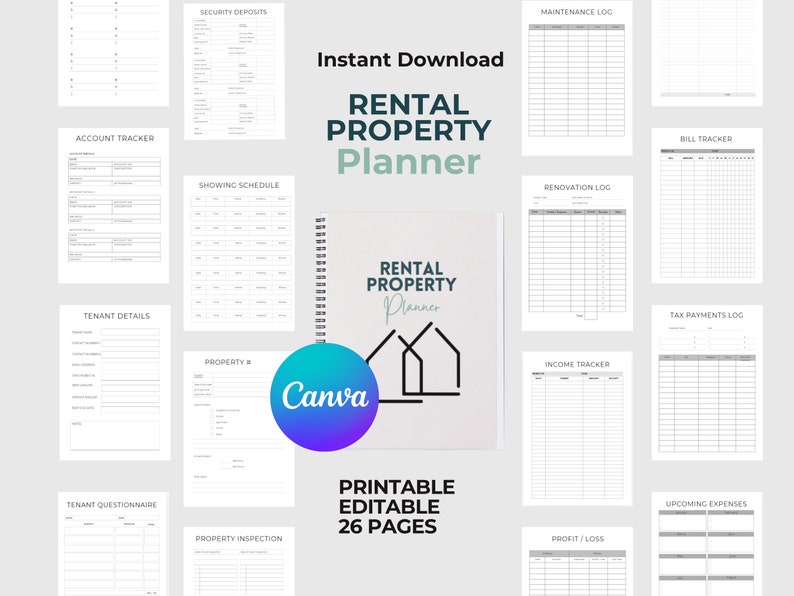 Ultimate Rental Property Planner | Track Income and Expenses, Manage ...