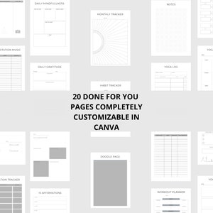 Yoga Journal Printable | Digital Mindfulness Planner | Reflection Pages ...