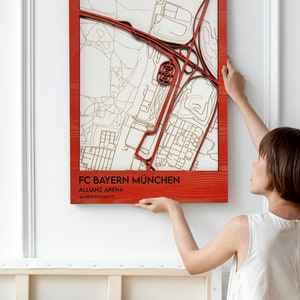 Personalized FC Bayern München Stadium Map - Football Wall Decor ...