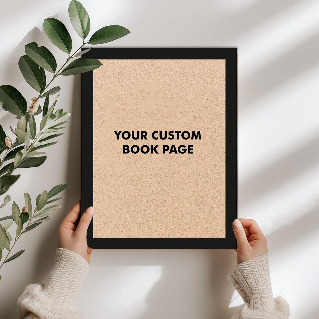 Wood Wall Art - Custom Book Page Art - First Chapter Book Page ...