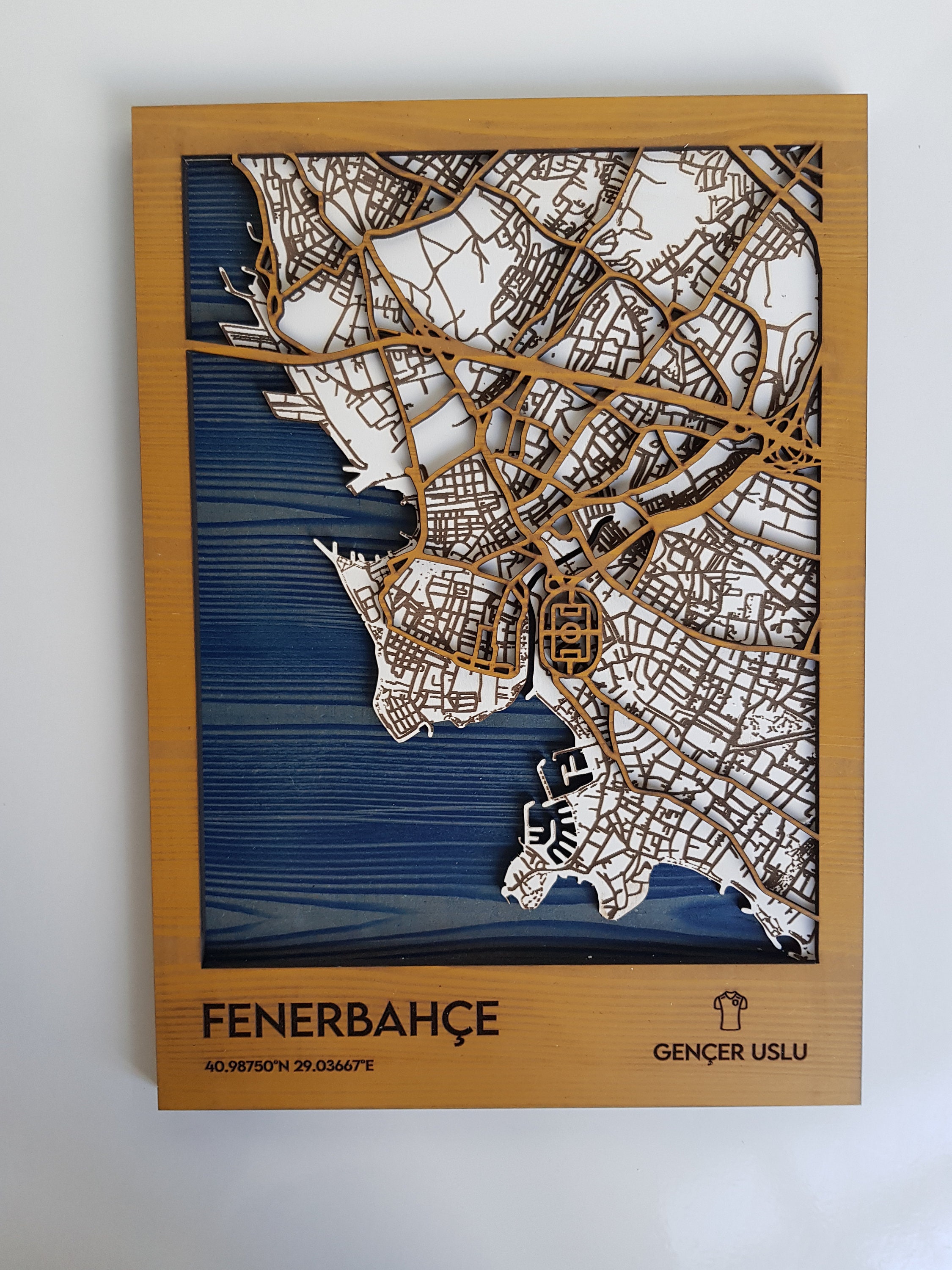 Personalized Fenerbahce FC Stadium Map - Football Wall Decor ...