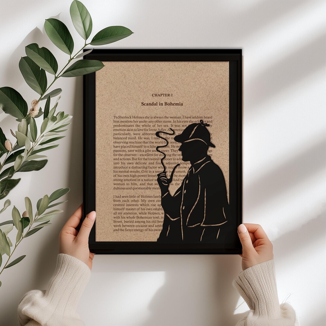 Wood Wall Art - Sherlock Holmes Book Page Art - First Chapter - Sir ...