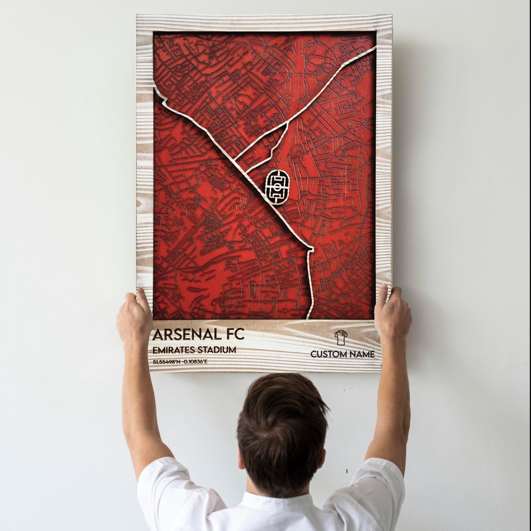 Personalized Arsenal FC Stadium Map - Football Wall Decor ...