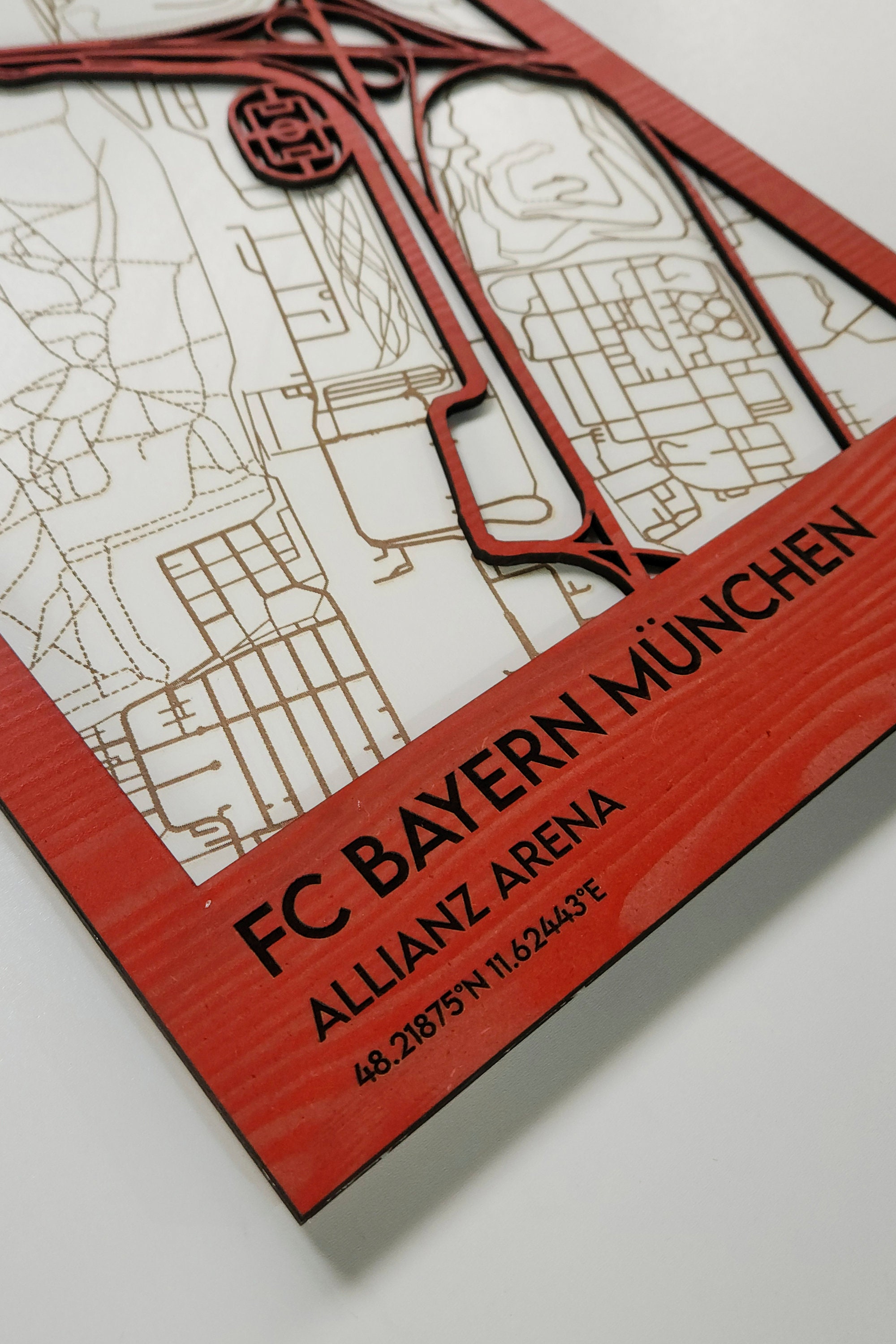 Personalized FC Bayern München Stadium Map - Football Wall Decor ...