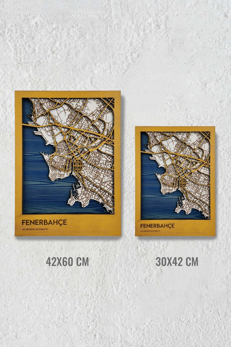Personalized Fenerbahce FC Stadium Map - Football Wall Decor ...
