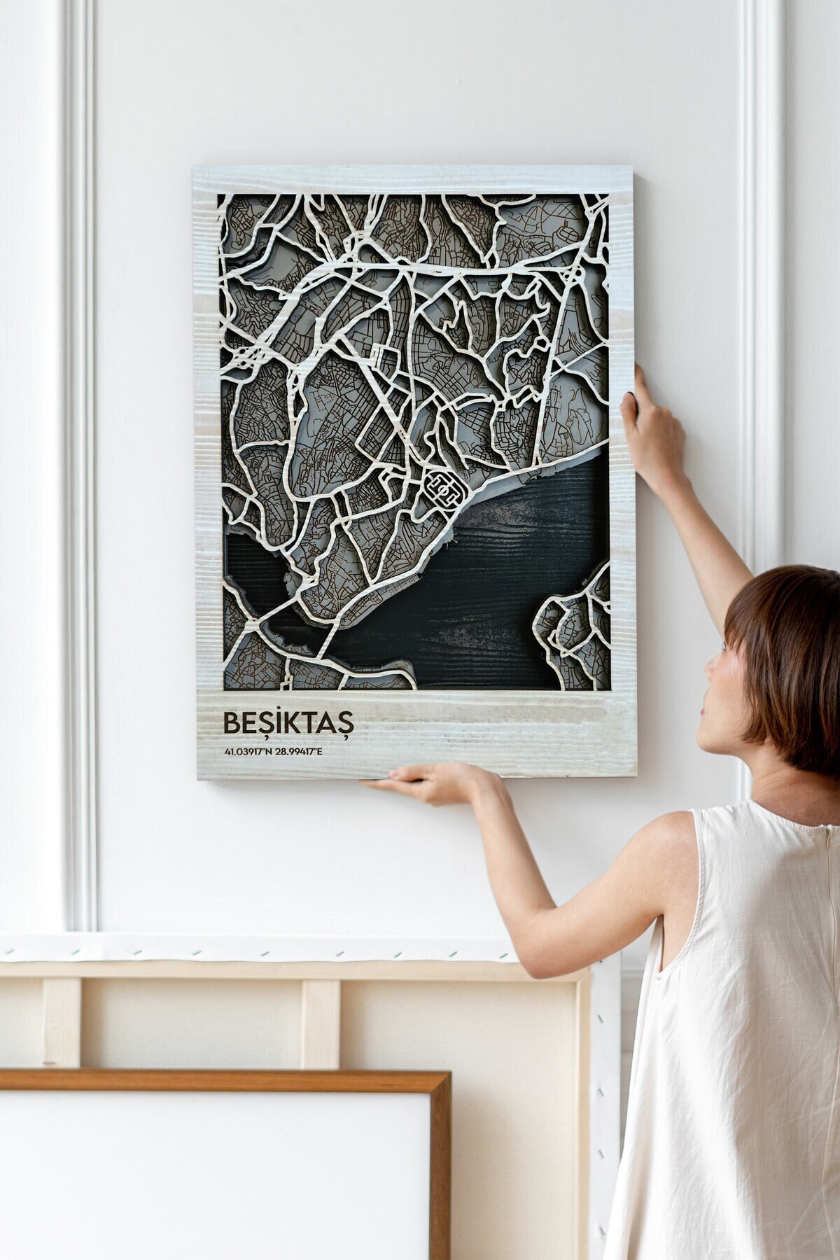 Personalized Besiktas FC Stadium Map Football Wall Decor Multilayered ...