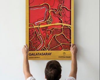 Personalized Fenerbahce FC Stadium Map - Football Wall Decor ...