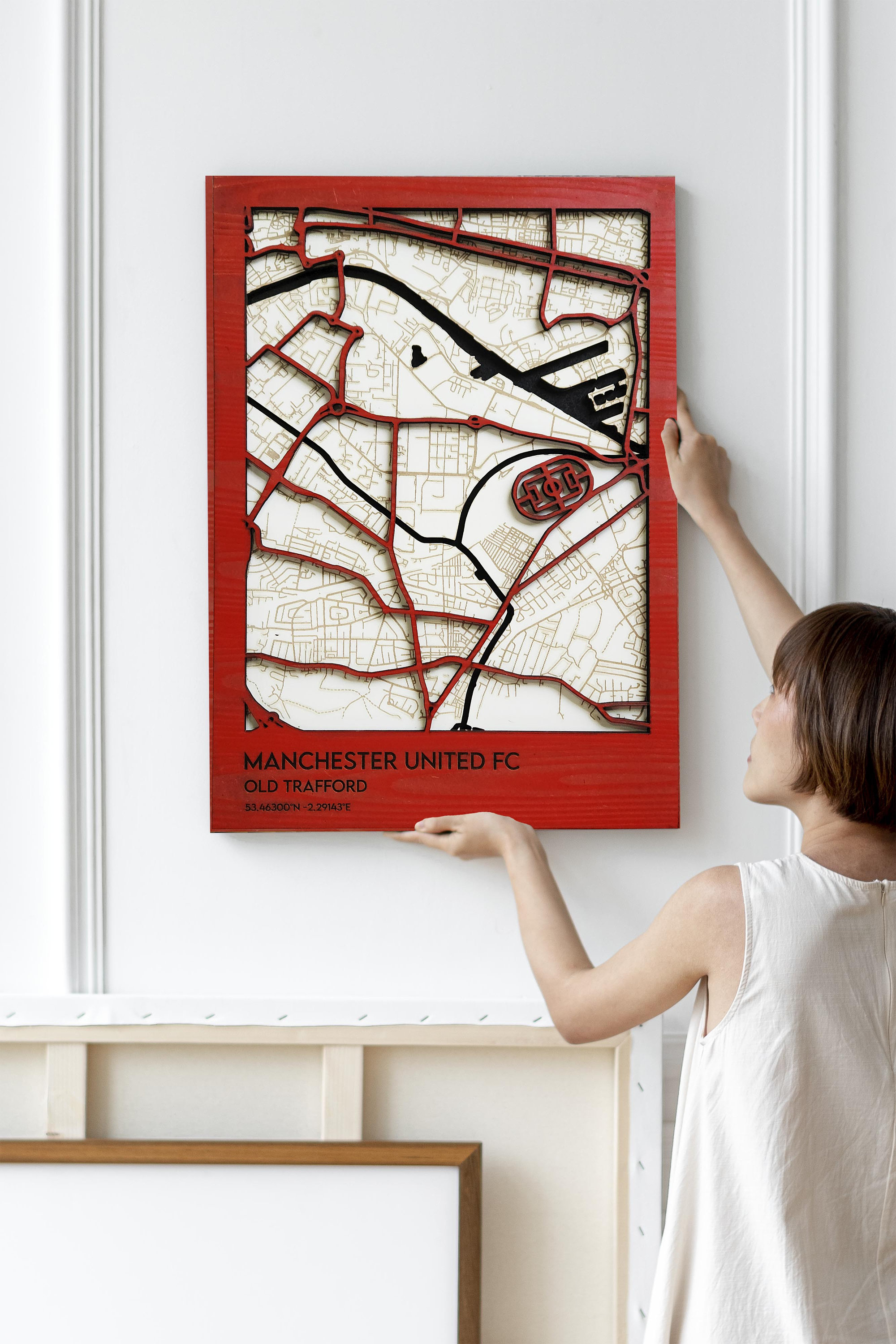 Personalized Manchester United Stadium Map - Football Wall Decor ...