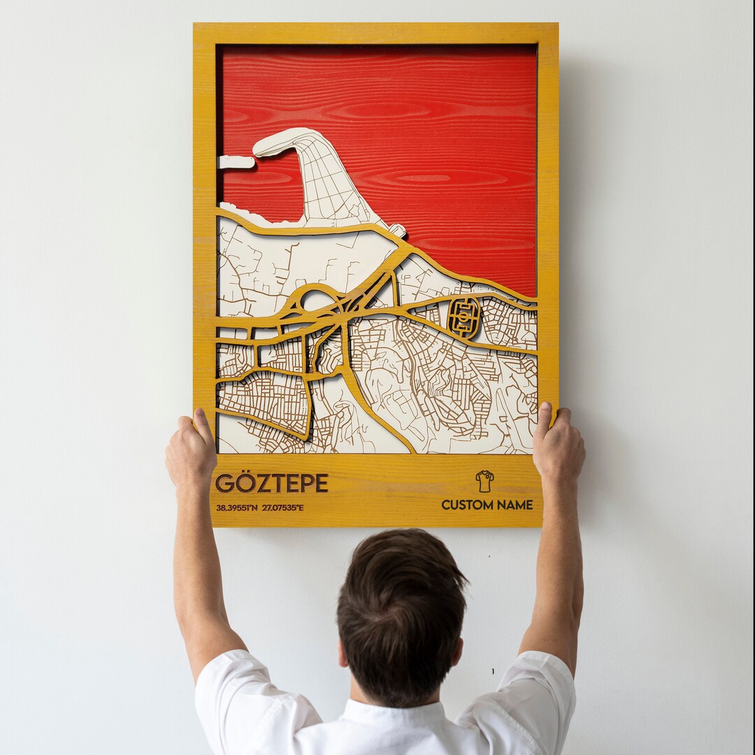 Personalized Goztepe FC Stadium Map - Football Wall Decor ...