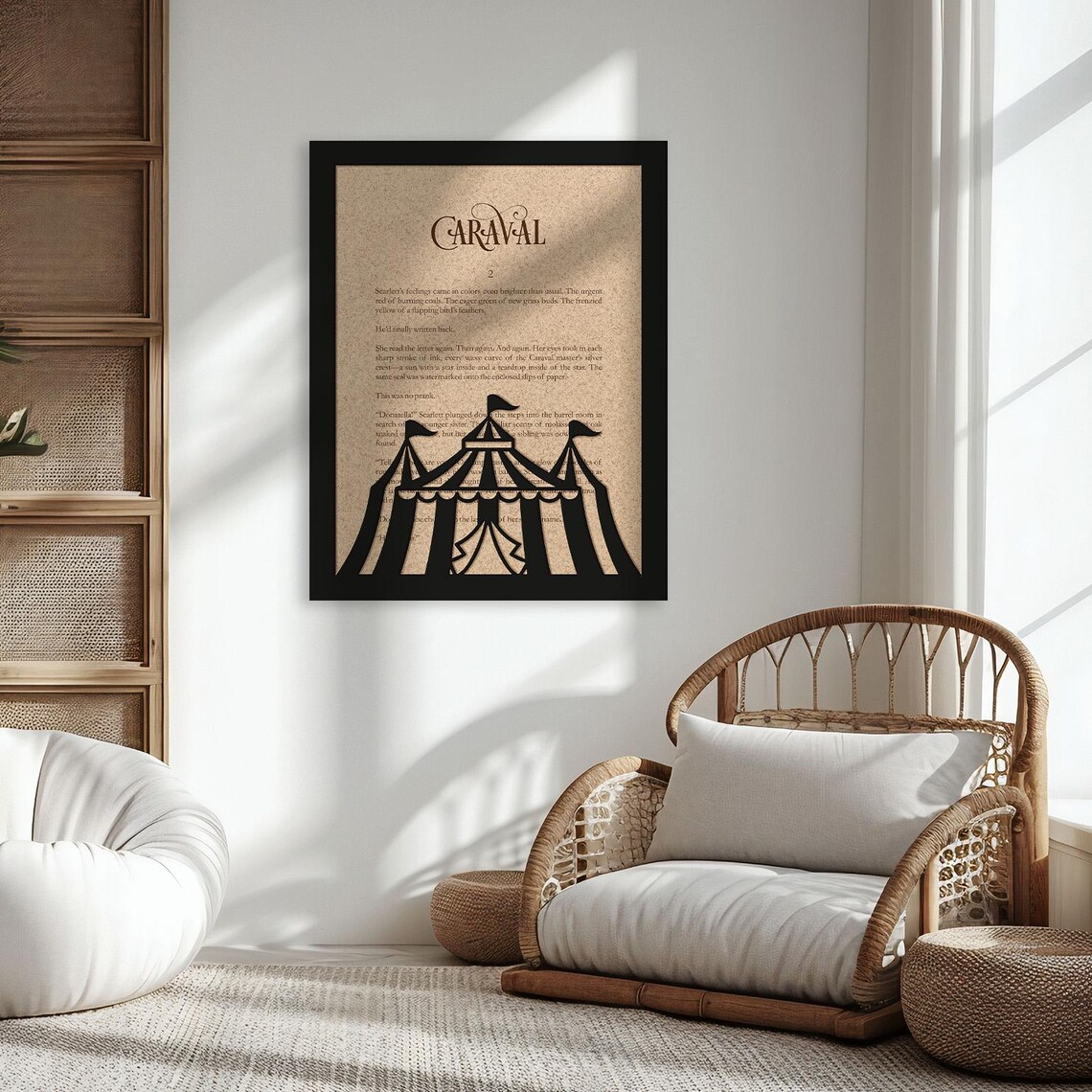 Wood Wall Art - Caraval Book Page Art - Second Chapter - Stephanie ...