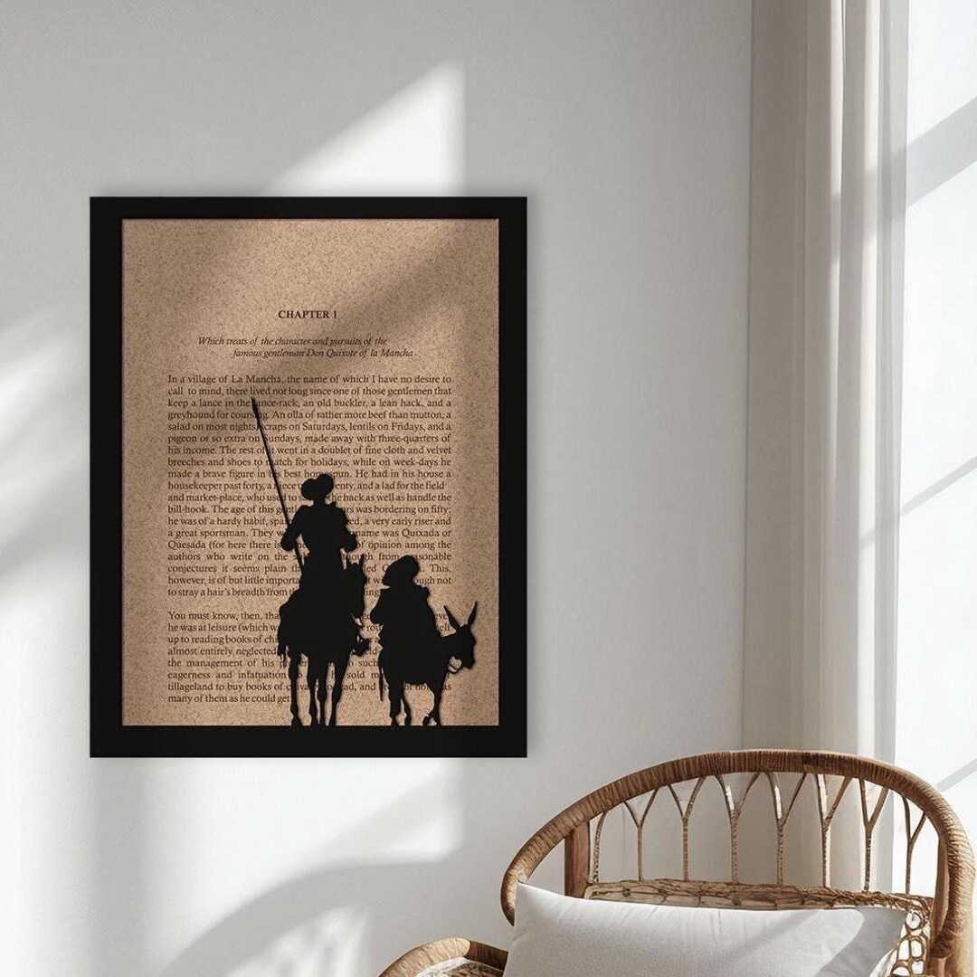 Wood Wall Art - Don Quijote Book Page Art - First Chapter - Miguel De ...