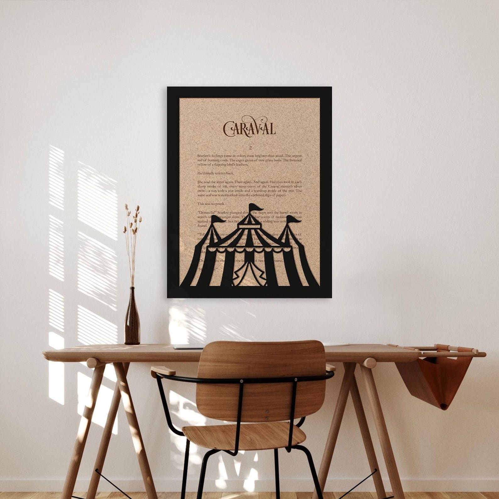 Wood Wall Art - Caraval Book Page Art - Second Chapter - Stephanie ...