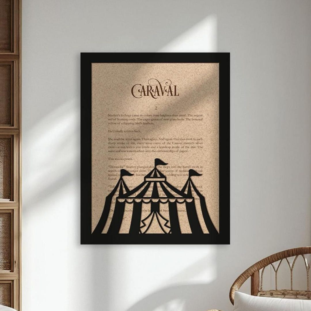 Wood Wall Art - Caraval Book Page Art - Second Chapter - Stephanie ...