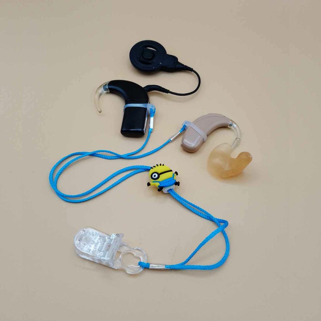 Blue Cochlear Implant Hearing Aid Retention Cord With Clip - Etsy