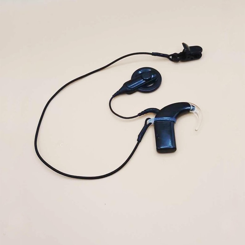 Single Black Hearing Aid Lanyard Clip or Cochlear Implant Retention ...