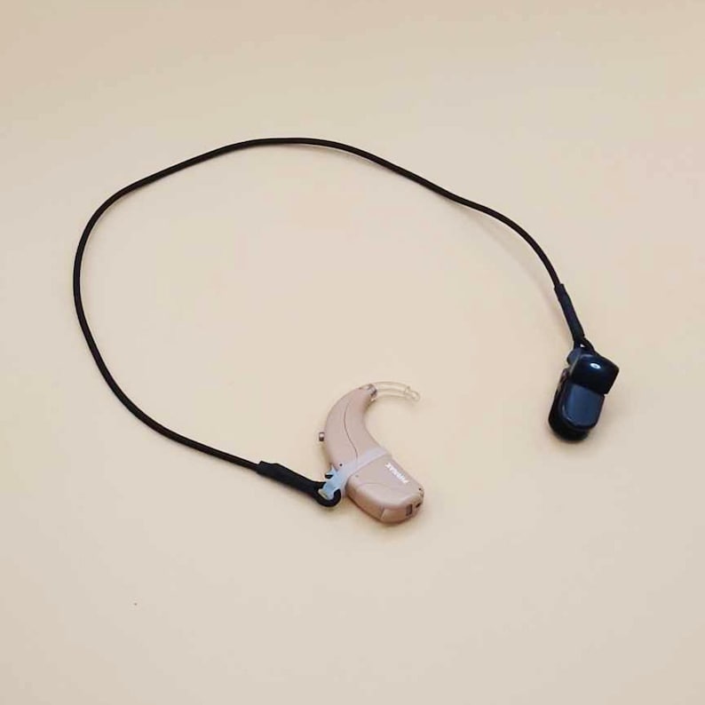 Single Retention Cord Black Clip Hearing Aid Cochlear Implant / Hearing ...