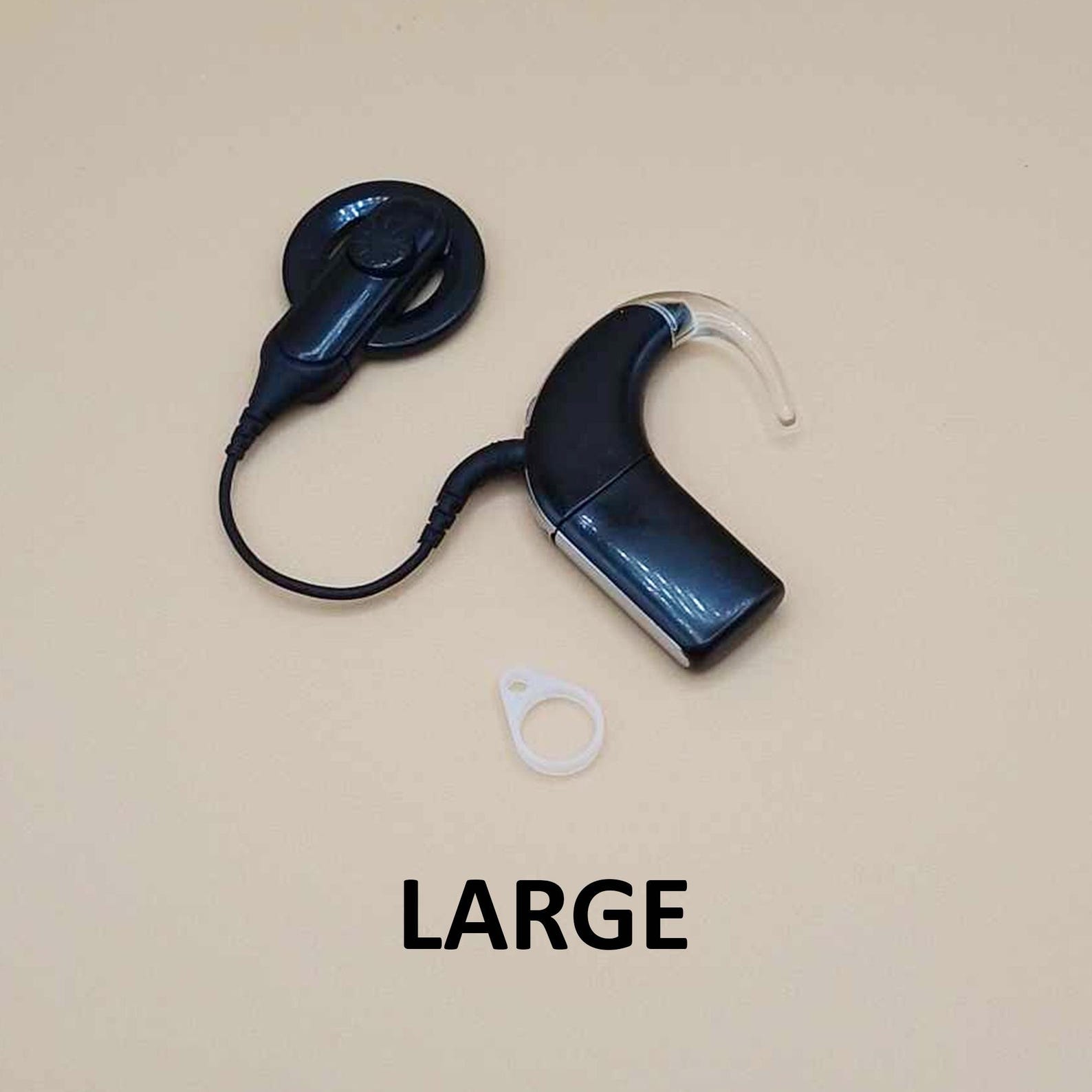 Single Retention Cord Black Clip Hearing Aid Cochlear Implant / Hearing ...