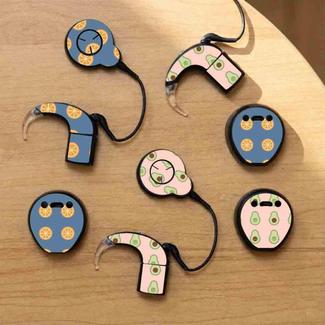 Orange & Avocado Cochlear Implant Sticker Skins Medel Cochlear - Etsy