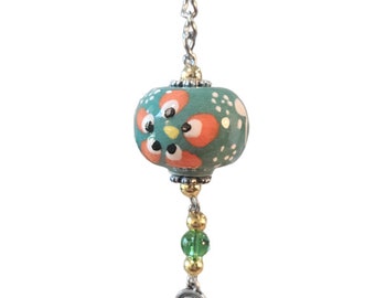 Lucky Dip Ceramic Keychain in Brown/black/green Ceramic Key Ring - Etsy