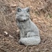 Sitting Fox Stone Statue Cement Realistic Fox Wild Animal Figurine ...