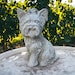 Sitting Yorkie Dog Memorial Statue Yorkshire Terrier Stone Figurine ...