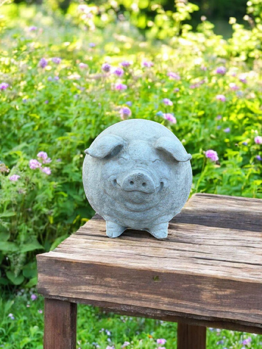Stone Pig Figure Funny Pig Bubba Outdoor Animal Decoration Farm Pig ...