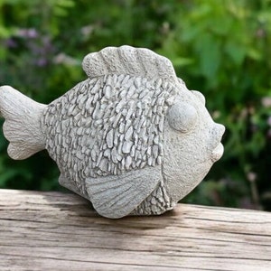 Concrete Fish Massive Figure Stone Animal Sculpture Realistic Ocean ...