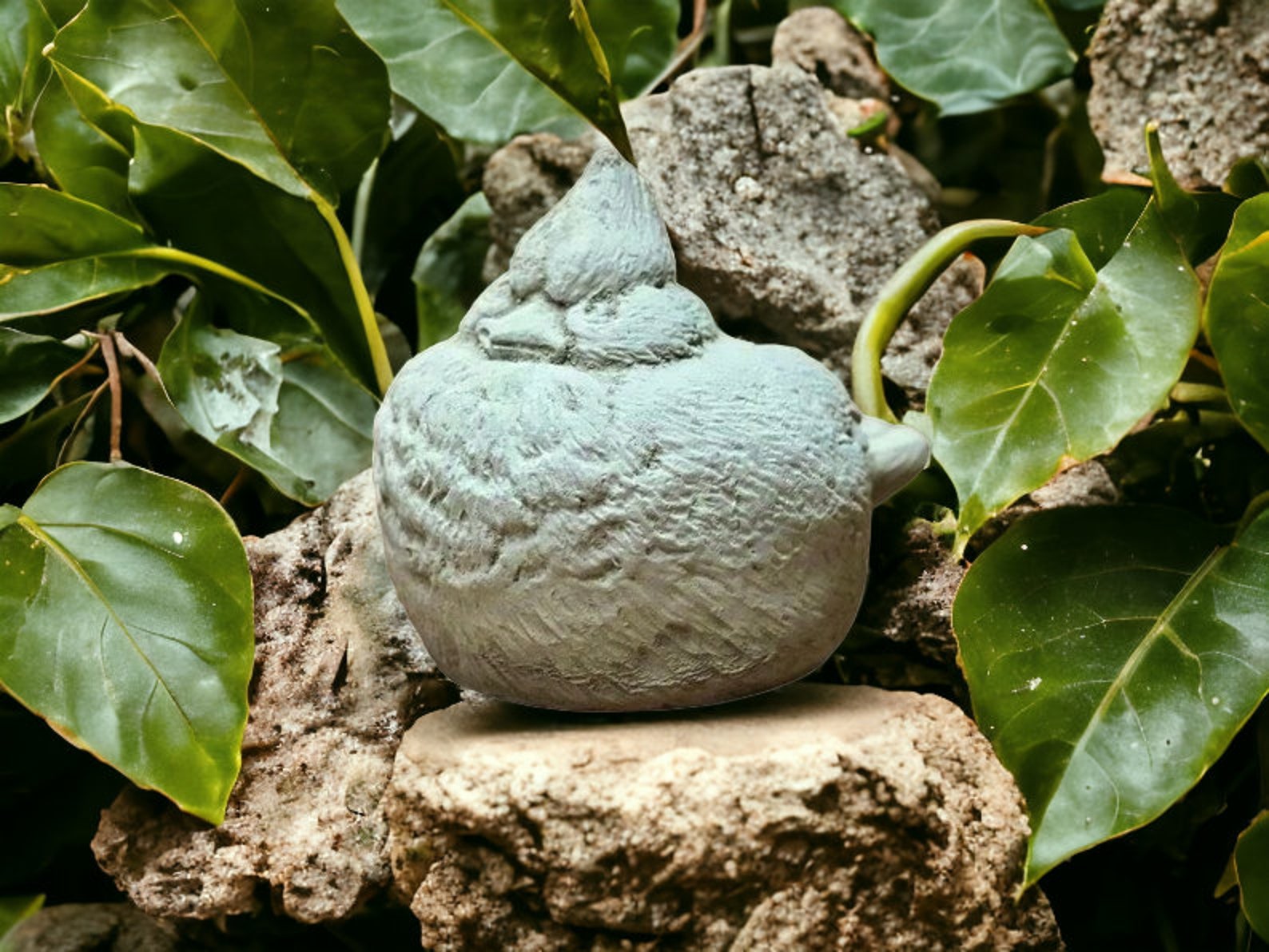 Large Cardinal Bubba Statue Concrete Yard Figure Stone Massive Sitting ...