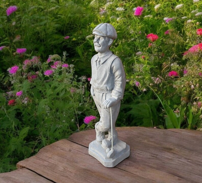 Large Golfer Man Figure Massive Golfist Statue Concrete Golfer Player ...