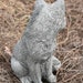 Sitting Fox Stone Statue Cement Realistic Fox Wild Animal Figurine ...
