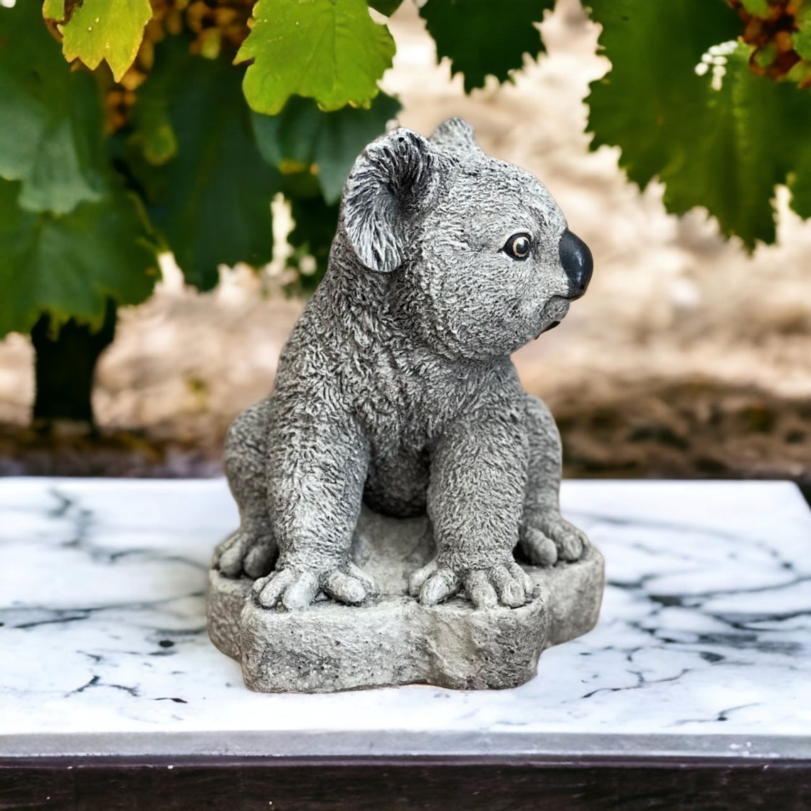 Sitting Koala Statue Detailed Australian Bear Sculpture Backyard Koala ...