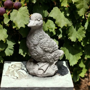 Cement Standing Duck Statue Garden Ducking on Base Figure Stone Farm ...