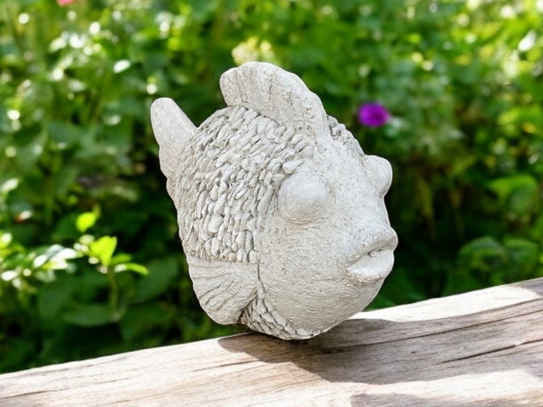 Concrete Fish Massive Figure Stone Animal Sculpture Realistic Ocean ...