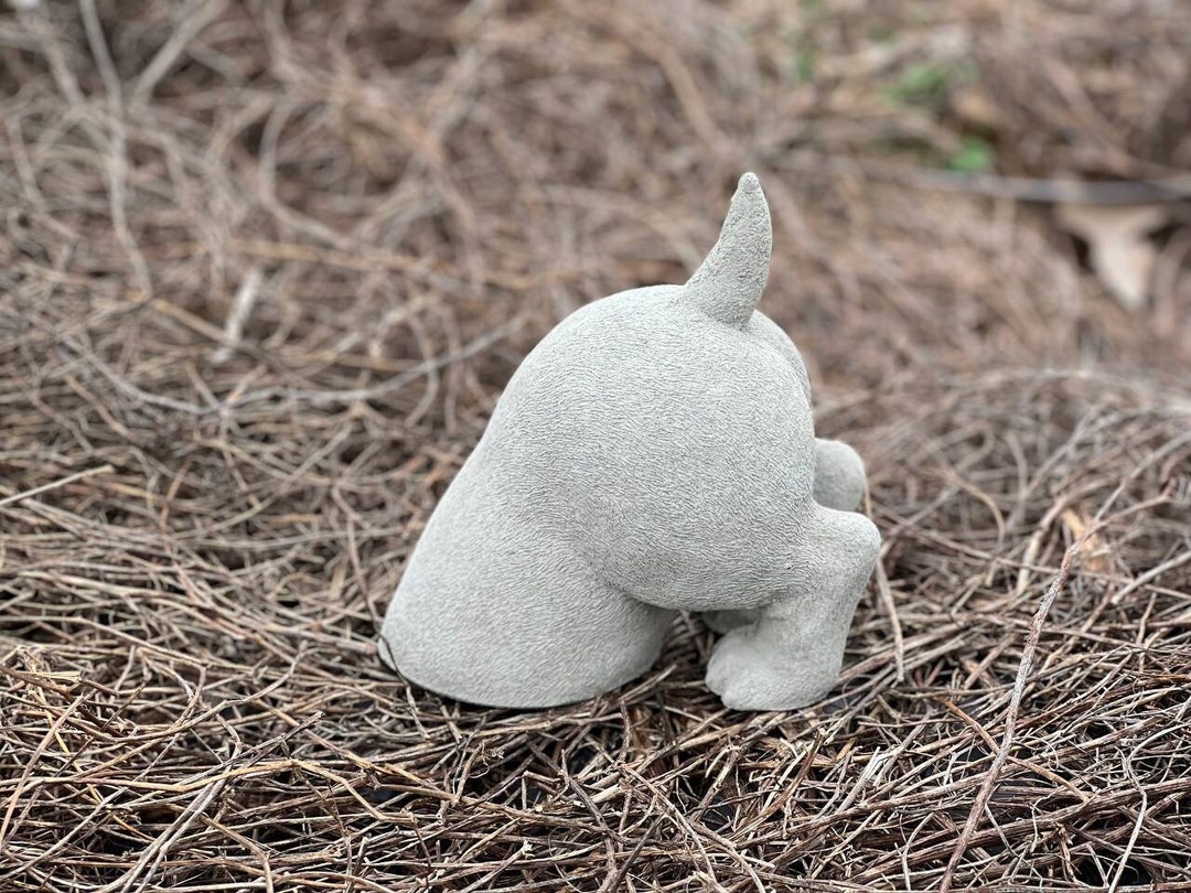 Solid Digging Dog Statue Concrete Dog Memorial Figure Garden Pet ...
