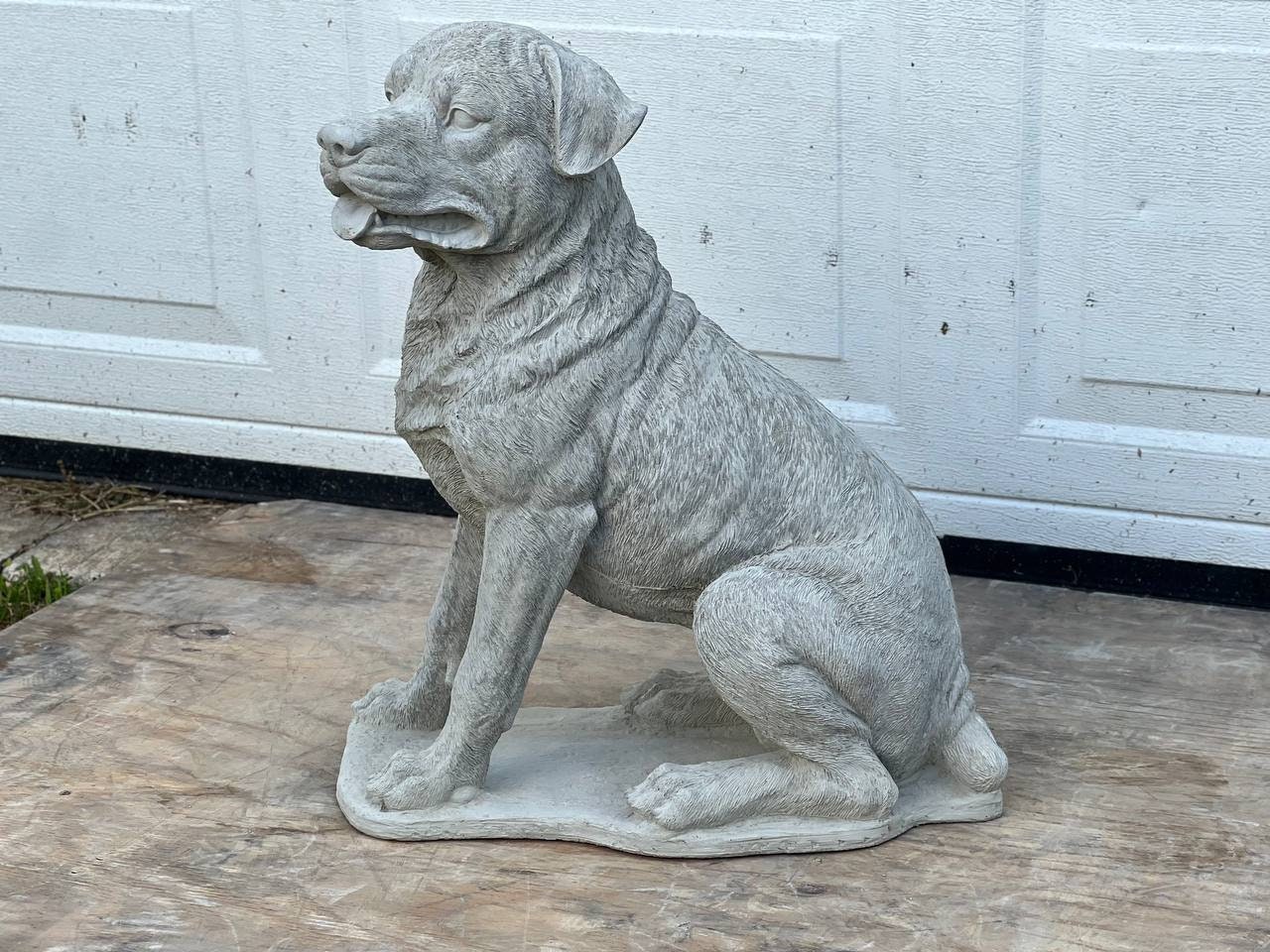 Sitting Large Rottweiler Dog Sculpture Garden Massive Dog Statue ...