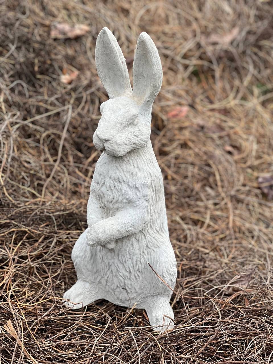 Realistic Rabbit Statue Concrete Bunny Animal Garden Statues Stone ...