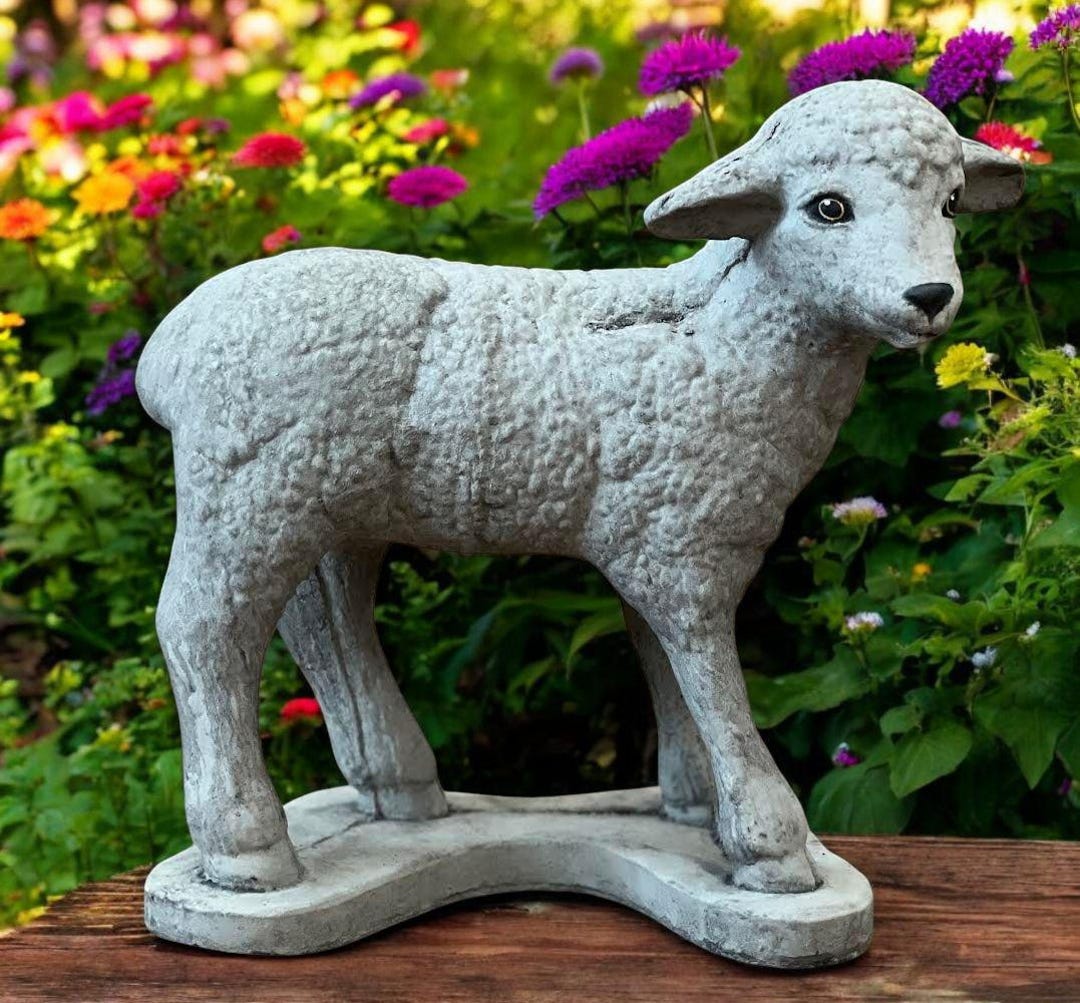 Yard Lamb Figurine Farm Animal Ornament Lamb Home Decoration Animal ...