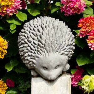 Wild Hedgehog Sculpture Realistic Stone Forest Animal Figure Backyard ...