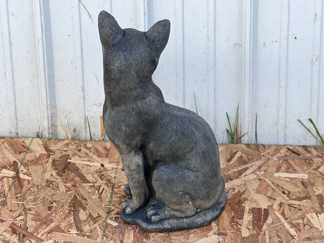 Black Cat Statue Realistic Pet Memorial Massive Cat Sculpture Gift for ...