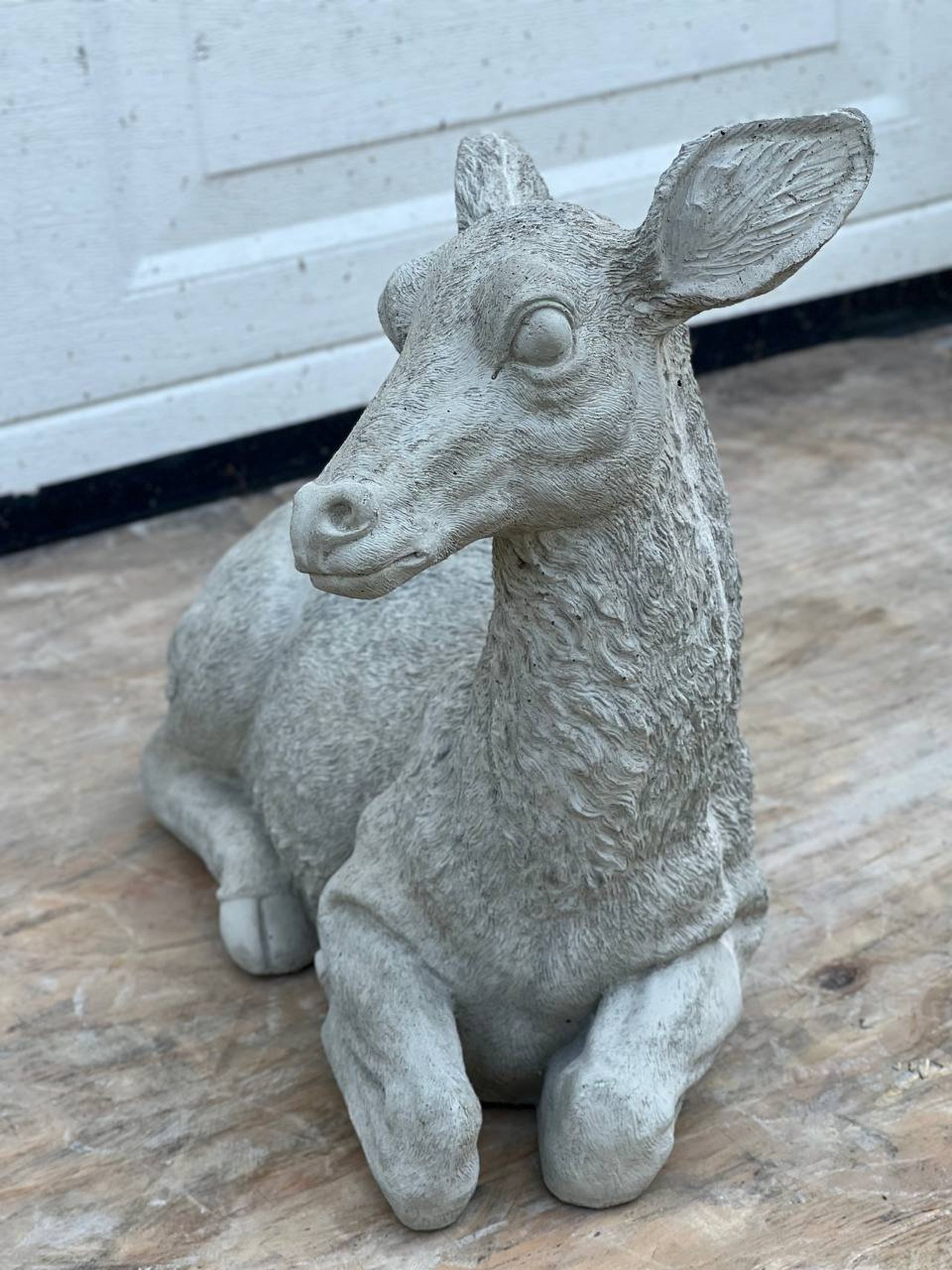 Detailed Deer Concrete Figure Cement Fawn Stone Ornament Forest Animal ...